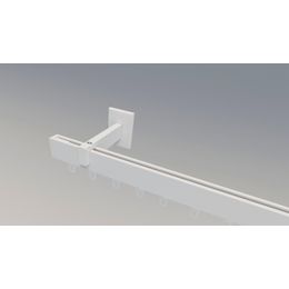 Gardinenstange Indeko "Bern", wei&szlig;, L:410cm, Aluminium, Gardinenstangen, Innenlauf Komplett-Set inkl. Gleitern und Montagematerial
