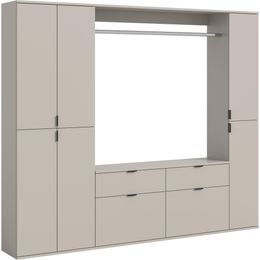 Garderoben-Set Home Affaire "TRONDHEIM, 5-teilig, Breite 212cm, individuell platzier- & erweiterbar", kaschmir, B:212cm H:193cm T:34cm, Holzwerkstoff, Kastenm&ouml;bel-Sets, Garderobenschrank, Kleiderschrank, Schrankkombination, Garderobe