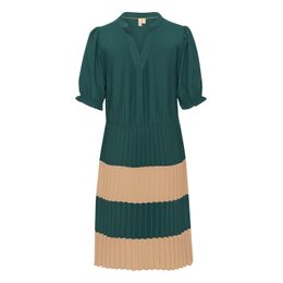 Midikleid Culture "Kleid CUbetty", Damen, Gr. L, N-Gr, beige (botanical garden, dune), Obermaterial: 100% Polyester PES., Kleider Midikleid