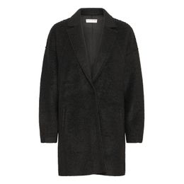 Wintermantel Pulz Jeans "Jacke PZLULA", Damen, Gr. S/M, schwarz (schwarz beauty), Obermaterial: 55% Polyester PES. 45% Wolle mw., M&auml;ntel Wintermantel