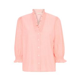 Langarmhemd B.Young "Langarm - Hemd BYISTRIBE", Damen, Gr. 40, N-Gr, pink (shell pink mix), Obermaterial: 50% Baumwolle CO. 50% Polyester PES., Hemden