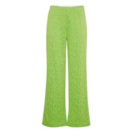 Stoffhose Ichi "Casual Hose IHKATE", Damen, Gr. M, N-Gr, gr&uuml;n (gr&uuml;nery leo jacquard), Obermaterial: 80% Polyester PES. 18% Viskose CV. 2% Elasthan EL., Hosen Stoffhose