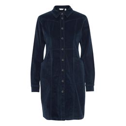 Midikleid B.Young "Kleid BYDASIK", Damen, Gr. 38, N-Gr, blau (navy blazer), Obermaterial: 98% Baumwolle CO. 2% Elasthan EL., Kleider Midikleid