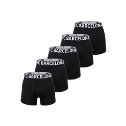 Boxershorts FC Barcelona "Boxershort FCB Boxer Briefs 5-Pack 5er Pack", Herren, Gr. L, schwarz, Obermaterial: 95% Baumwolle CO. 5% Elasthan EL., Unterhosen