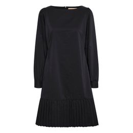 Midikleid Culture "Kleid CUbeate", Damen, Gr. L, N-Gr, schwarz, Obermaterial: 65% Baumwolle CO. 33% Polyester PES. 2% Elasthan EL., Kleider Midikleid