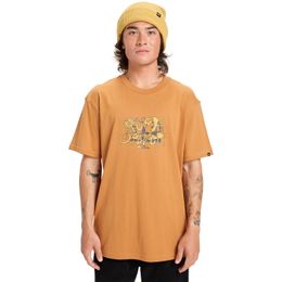 T-Shirt Quiksilver "Ev Natural Smash", Herren, Gr. S, almond, Obermaterial: 70% Walkfrottier, 30% Walkfrottier;, Shirts T-Shirt
