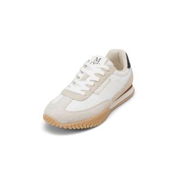 Marc O'Polo Sneaker MARC O'POLO "aus Leder und Mesh", Damen, Gr. 36, sanftes wei&szlig;, Obermaterial: 100% Leder, unifarben, Schuhe Sneaker