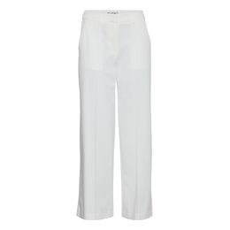 Stoffhose Ichi "Casual IHKATE", Damen, Gr. L, N-Gr, blau (cloud dancer), Obermaterial: 74% Polyester PES. 22% Viskose CV. 4% Elasthan EL., Hosen Stoffhose