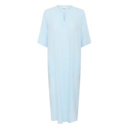 Midikleid Kaffe "Kleid KAmilia", Damen, Gr. 34, N-Gr, blau (nantucket breeze), Obermaterial: 70% Viskose CV. 30% Leinen LI., Kleider Midikleid