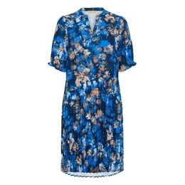 Midikleid Culture "Kleid CUpaddy", Damen, Gr. M, N-Gr, blau (blau flower), Obermaterial: 100% Polyester PES., Kleider Midikleid