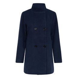 Wintermantel Kaffe "Jacke KAfanny", Damen, Gr. 40, blau (midnight marine cc), Obermaterial: 75% Polyester PES. 25% Wolle mw., M&auml;ntel Wintermantel