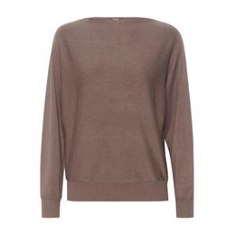 Strickpullover Culture "Strickpullover CUannemarie", Damen, Gr. L, beige (falcon melange), Obermaterial: 82% Viskose LENZING ECOVERO CV LenzEcov. 18% Elasthan EL., Pullover Strickpullover
