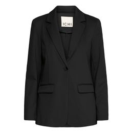 Blusenblazer Ichi "Blazer IHKATE", Damen, Gr. L, schwarz, Obermaterial: 74% Polyester PES. 22% Viskose CV. 4% Elasthan EL., Blazer Blusenblazer