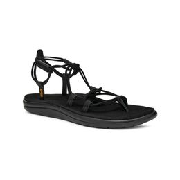 Sandale Teva "W VOYA INFINITY", Damen, Gr. 36, schwarz, Leder, Textil, Schuhe Sandale