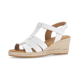 Keilsandalette Gabor "Athen", Damen, Gr. 37, sanftes wei&szlig;, Kalbsleder, Schuhe, Sommerschuh, Riemchensandale in Schuhweite G (=weit)
