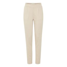 Stoffhose Ichi "Casual Hose IHRUTI", Damen, Gr. XL, N-Gr, beige (doeskin), Obermaterial: 68% Viskose CV. 14% Polyester PES. 13% Polyamid PA. 5% Elasthan EL., Hosen Stoffhose