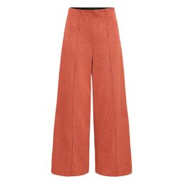 Stoffhose Ichi "Casual Hose IHKATE", Damen, Gr. XL, N-Gr, rot (rooibos tea), Obermaterial: 70% Polyester PES. 28% Viskose CV. 2% Elasthan EL., Hosen Stoffhose