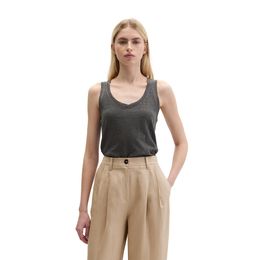 Marc O'Polo T-Shirt MARC O'POLO "aus Slub-Jersey", Damen, Gr. M, oxide grau, Obermaterial: 100% Baumwolle, unifarben, regular fit, V-Ausschnitt, Shirts T-Shirt