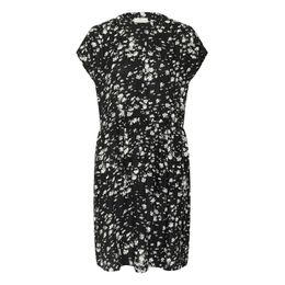 Midikleid Kaffe "Kleid KAbeathe", Damen, Gr. 40, N-Gr, schwarz (schwarz, chalk graphic), Obermaterial: 100% Viskose LENZING ECOVERO CV LenzEcov., Kleider Midikleid