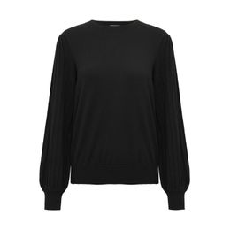 Strickpullover Kaffe "Strickpullover KAlone", Damen, Gr. L, schwarz (schwarz deep), Obermaterial: 80% Viskose CV. 20% Nylon NY., Pullover Strickpullover