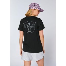 T-Shirt Chiemsee, Damen, Gr. 40, schwarz, 100% Baumwolle, Rundhals, Shirts T-Shirt