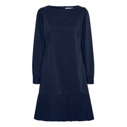 Midikleid Culture "Kleid CUbeate", Damen, Gr. L, N-Gr, blau (blau iris), Obermaterial: 65% Baumwolle CO. 33% Polyester PES. 2% Elasthan EL., Kleider Midikleid