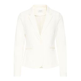Blusenblazer B.Young "Blazer RIZETTA", Damen, Gr. 36, wei&szlig; (marshmallow), Obermaterial: 74% Polyester PES. 22% Viskose CV. 4% Elasthan EL., Blazer Blusenblazer