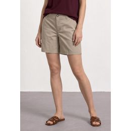 Shorts Street One, Damen, Gr. 34, buff grau, Web, 97% Baumwolle, 3% Elasthan, unifarben, comfort fit kurz, Hosen Shorts, Middle Waist