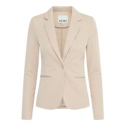 Blusenblazer Ichi "Blazer IHKATE", Damen, Gr. M, blau (doeskin), Obermaterial: 60% Baumwolle CO. 40% Polyester PES., Blazer Blusenblazer