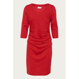 Midikleid Kaffe "Kleid KAindia", Damen, Gr. S, N-Gr, rot (haute rot), Obermaterial: 76% Polyester Pol. recyc.. 20% Viskose CV. 4% Elasthan EL., Kleider Midikleid