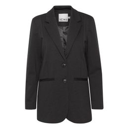 Blusenblazer Ichi "Blazer IHKATE", Damen, Gr. L, schwarz, Obermaterial: 74% Polyester PES. 22% Viskose CV. 4% Elasthan EL., Blazer Blusenblazer
