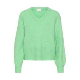 Strickpullover Kaffe "Strickpullover KAtrina", Damen, Gr. L, gr&uuml;n (spring bouquet melange), Obermaterial: 47% Polyacryl PAN. 35% Polyester PES. 13% Polyamid PA. 5% Wolle mw., Pullover Strickpullover
