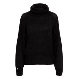 Strickpullover Ichi "Langarm IHKAMARA", Damen, Gr. L, schwarz, Obermaterial: 52% Polyacryl PAN. 30% Polyester PES. 15% Alpaka WP. 3% Elasthan EL., Pullover Strickpullover
