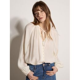 Klassische Bluse Apricot "Bluse", Damen, Gr. M (38), wei&szlig;, gewebt, Obermaterial: 72% Viskose CV. 28% Polyester PES., Gerade, Blusen Bluse, mit verdecktem Verschluss