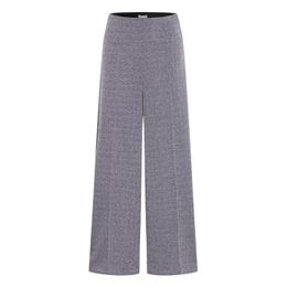 Stoffhose Ichi "Casual IHKATE", Damen, Gr. L, N-Gr, blau (patriot blau herringbone), Obermaterial: 73% Polyester PES. 25% Viskose CV. 2% Elasthan EL., Hosen Stoffhose