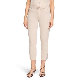 Slim-fit-Jeans Betty Barclay "Damen mit Waschung", Damen, Gr. 38, Normalgr&ouml;&szlig;en, beige (grau beige), Obermaterial: 56% Baumwolle, 30% Viskose, 12% Polyester, 2% Elasthan, Basic, slim fit, Jeans Slim-fit-Jeans