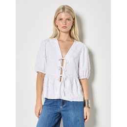 Klassische Bluse Apricot "Bluse", Damen, Gr. XS (34), wei&szlig;, gewebt, Obermaterial: 85% Viskose CV. 12% Leinen LI. 3% Baumwolle CO., Elastisch, Blusen Bluse, Einfarbig