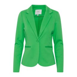 Blusenblazer Ichi "Blazer IHKATE", Damen, Gr. L, gr&uuml;n (kelly gr&uuml;n), Obermaterial: 74% Polyester PES. 22% Viskose CV. 4% Elasthan EL., Blazer Blusenblazer