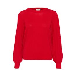 Strickpullover Kaffe "Strickpullover KAlone", Damen, Gr. XS, rot (haute rot), Obermaterial: 80% Viskose CV. 20% Nylon NY., Pullover Strickpullover
