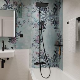 Hansgrohe Activera Q Aufputz-Duschsystem mit Wanneneinlauf, Thermostat, 28753670,