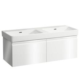 Laufen Pro S Schrank mit Doppelwaschtisch, 2 Ausz&uuml;ge, H8149684001091+H4835710964751,