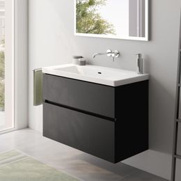 Villeroy & Boch Villeroy & Boch Subway 3.0 Waschtisch, evineo ineo5 evo Unterschrank B: 98 cm, 2 Ausz&uuml;ge, mit Griffmulde,, 4A70A3RW+BE0725BM,