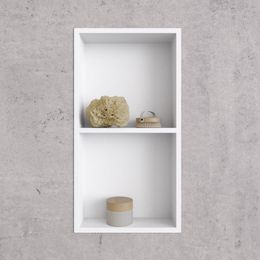Viverso x wall Edelstahl-Wandnische B: 300 mm H: 600 mm, mit Slim-Rahmen und Ablage,, VU9812MW,