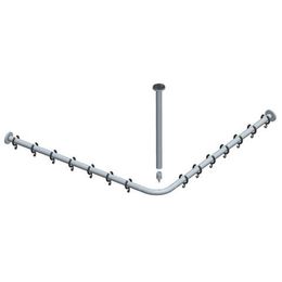 KEUCO Plan Duschvorhangstange, mit Deckenanbindung, 14939011200,