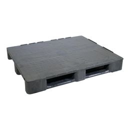 ESB Schwerlastpalette geschlossen Industriema&szlig; 3 Kufen schwarz recycelt 1250 kg Traglast ; E. S. B. (SPFIG7O145K3OX9005R)
