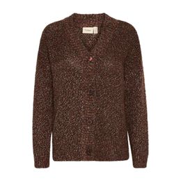 Strickjacke Fransa "Strickjacke FRSPOTTA", Damen, Gr. M, beige (rain drum mix), Obermaterial: 52% Polyester Pol. recyc.. 20% Polyester PES. 14% Polyacryl PAN. 10% Viskose CV. 4% Wolle mw., Strickjacken Strickjacke