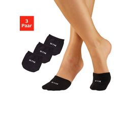 H.I.S. Zehlinge H.I.S "Zehentopper", Damen, schwarz (3x schwarz), Baumwollmischung, unifarben, elastisch, Socken, halbe Socken f&uuml;r Pantoletten