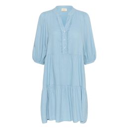 Midikleid Cream "Kleid CRCarissa", Damen, Gr. L-XL, N-Gr, blau (placid blau), Obermaterial: 60% Leinen LI. 40% Viskose CV., Kleider Midikleid