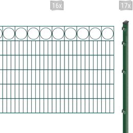 Doppelstabmattenzaun Arvotec "EXCLUSIVE 120 zum Einbetonieren "Ring" mit Zierleiste", gr&uuml;n (dunkelgr&uuml;n), H:120cm, Kunststoff, Stahl, Zaunelemente, Zaunh&ouml;he 120 cm, Zaunl&auml;nge 2 - 60 m