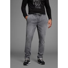 Schlupfjeans Arizona, Herren, Gr. 4XL, N-Gr, grau (dunkelgrau us), Denim/Jeans, Obermaterial: 81% Baumwolle, 17% Polyester, 2% Elasthan, Basic, comfort fit lang, Jeans Schlupfjeans, Schlupfbund